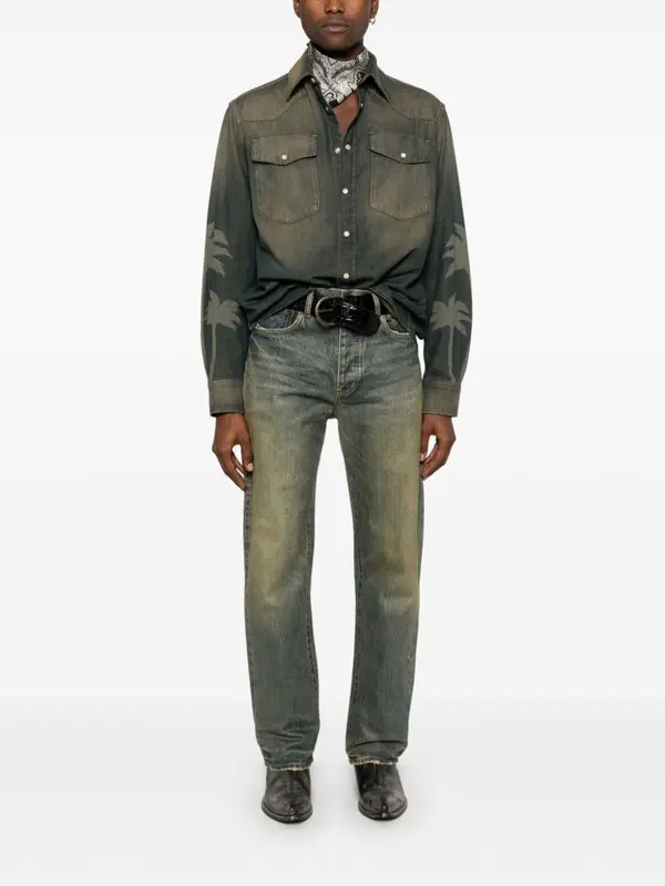 PURPLE BRAND Mid-rise Straight Jeans
