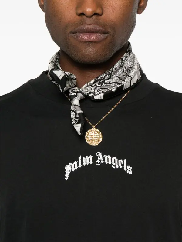 Palm Angels Curved-logo T-shirt - Black