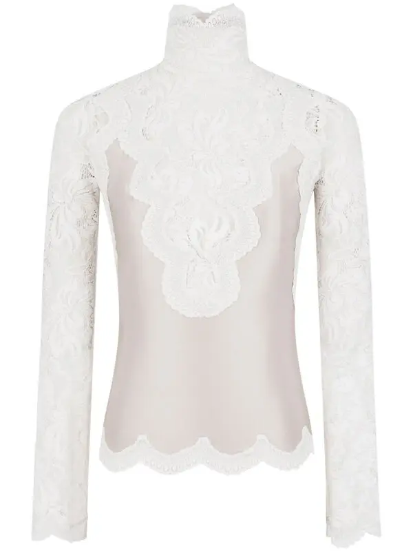 Rabanne Long-sleeve Lace Top