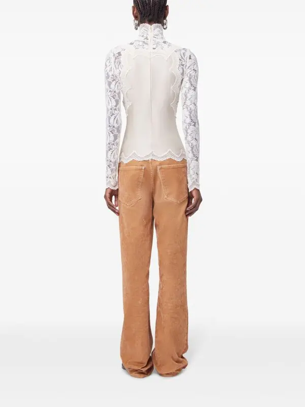 Rabanne Long-sleeve Lace Top