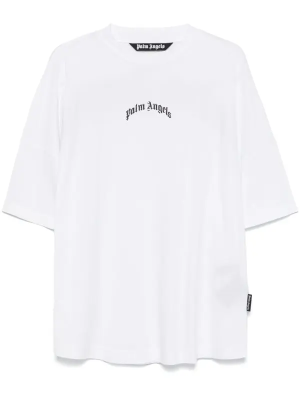 Palm Angels Curved-logo T-shirt - White