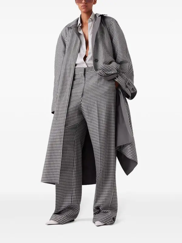 Stella McCartney Checked Reversible Car Coat