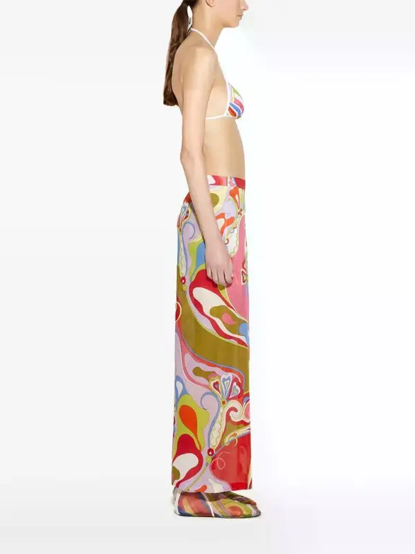 Emilio Pucci Orchidee-print Wrap Skirt - Pink