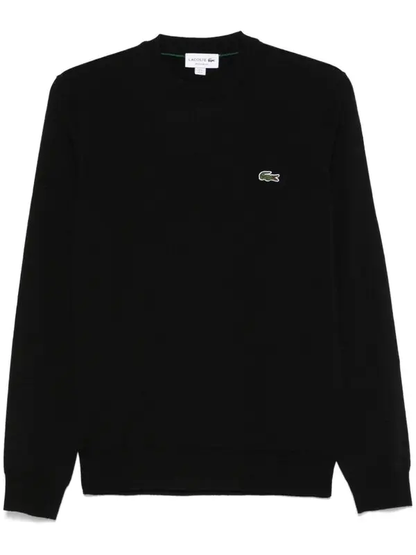 Lacoste Crocodile-patch Sweater - Black