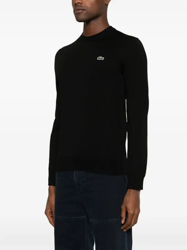 Lacoste Crocodile-patch Sweater - Black