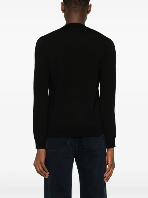 Lacoste Crocodile-patch Sweater - Black