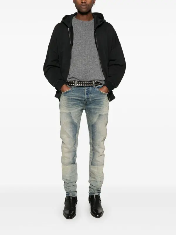 Palm Angels Curved-logo Sweater - Grey