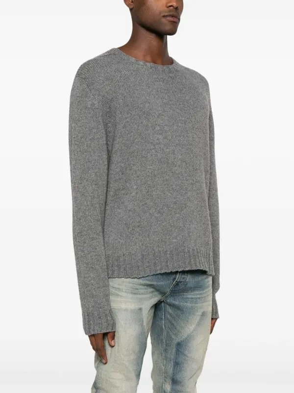 Palm Angels Curved-logo Sweater - Grey