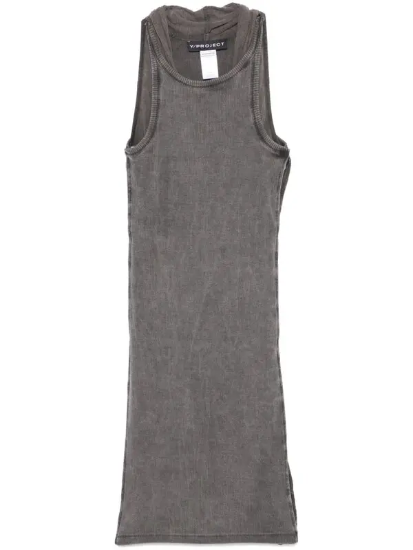 Y/Project Jersey Tank Dress In Black - 59% Off | Editorialist