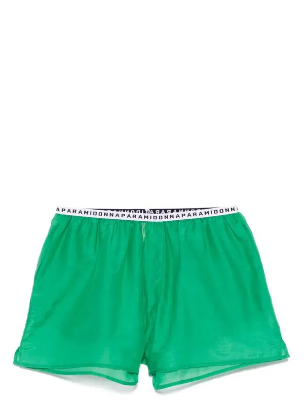 PARAMIDONNA Silk Beach Shorts - Green