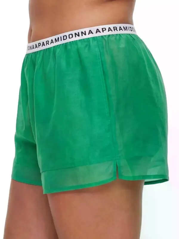 PARAMIDONNA Silk Beach Shorts - Green