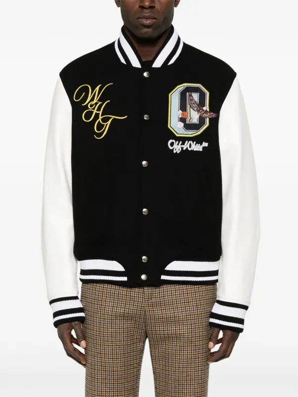 Off-White Crystal-embellished Bomber Jacket