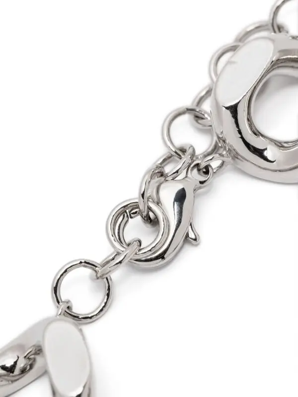Off-White Enamel Arrow Bracelet - Silver
