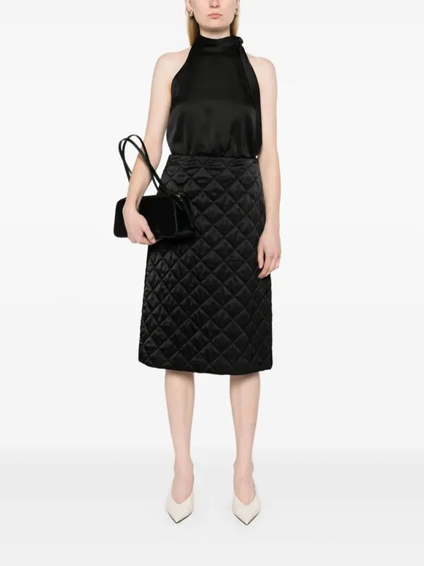 Theory Textured-satin Halter Top