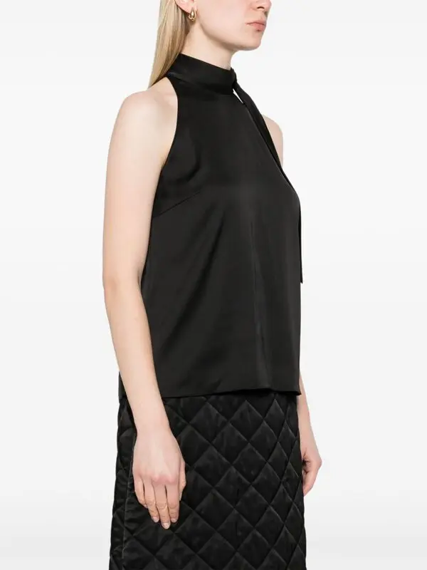 Theory Textured-satin Halter Top