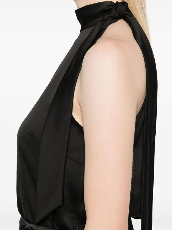 Theory Textured-satin Halter Top