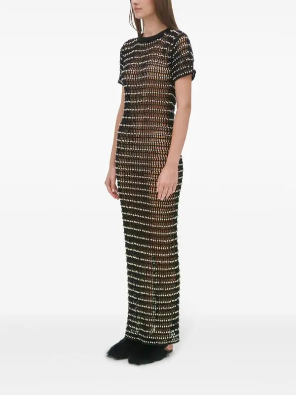 beaded crochet dress Loveshackfancy Macie Beaded Crochet Midi Dress