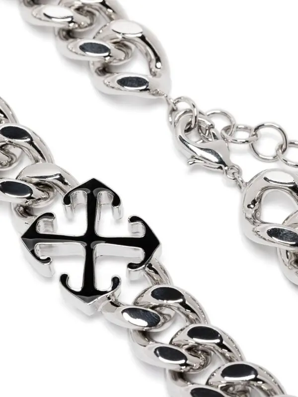 Off-White Arrow Chain Necklace - Silver