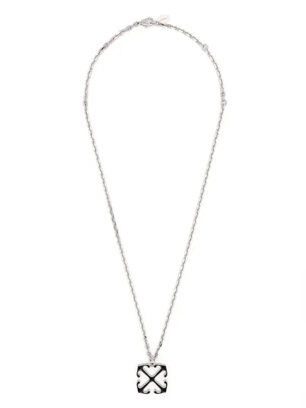 Off-White Arrows Enamel Necklace - Black
