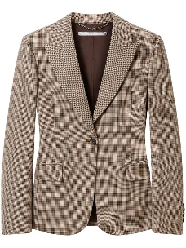 Stella McCartney Checkered Blazer - Brown