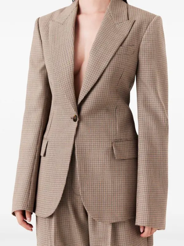 Stella McCartney Checkered Blazer - Brown