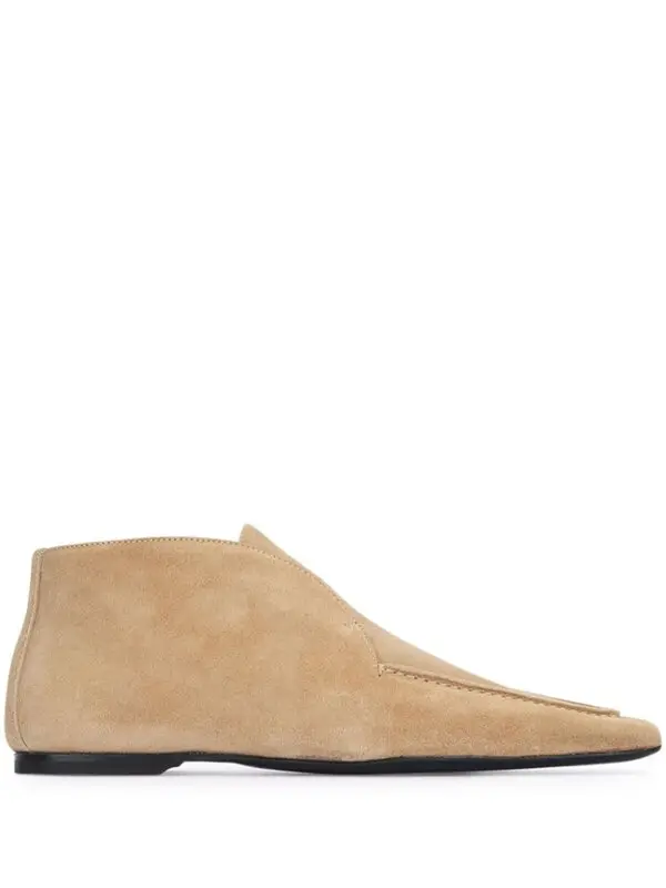 TOTEME Desert Leather Boots - Neutrals