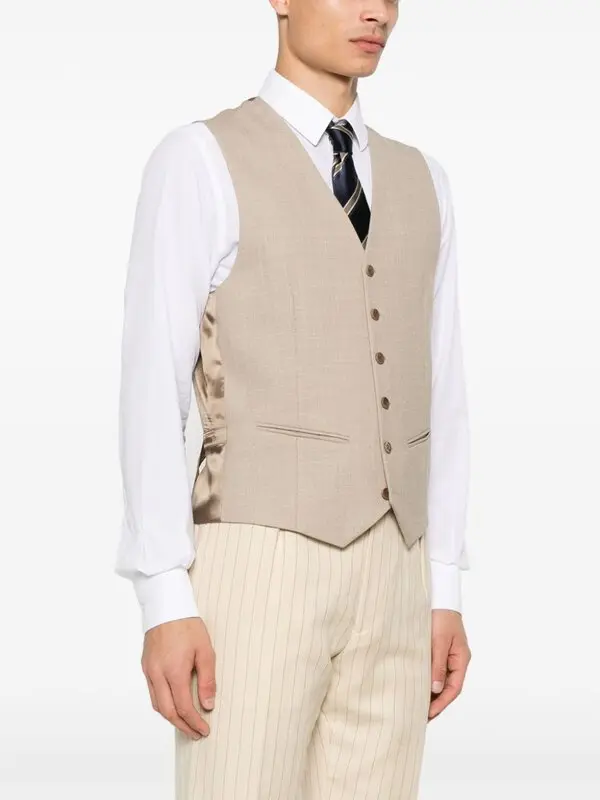 FURSAC Mélange-effect Virgin Wool Waistcoat