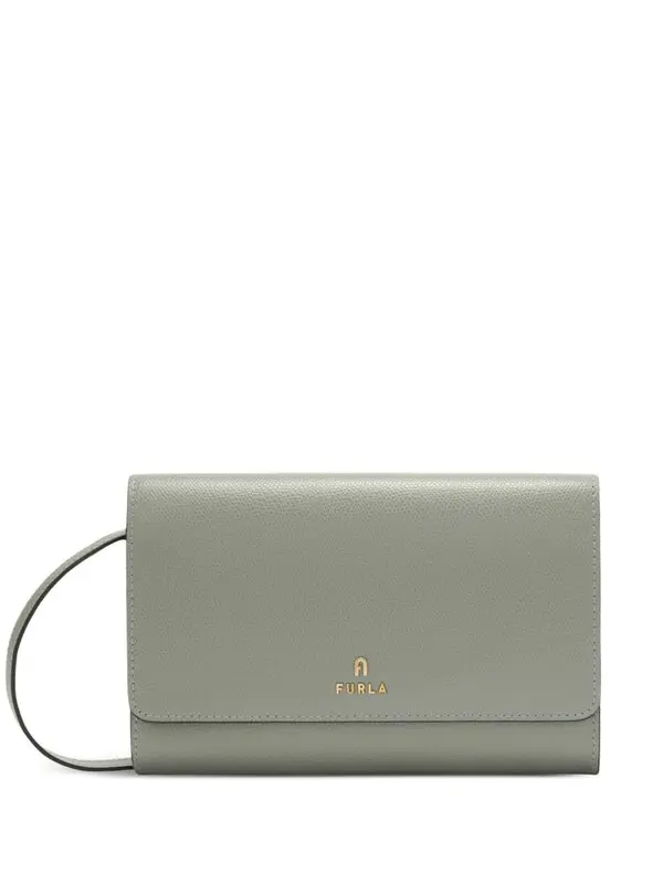 Furla Leather Flap Wallet - Green