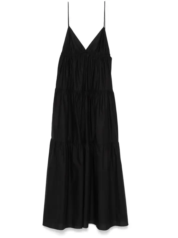 Matteau Tiered A-line Dress - Black