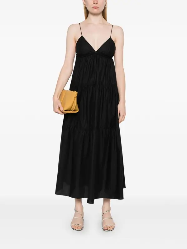 Matteau Tiered A-line Dress - Black