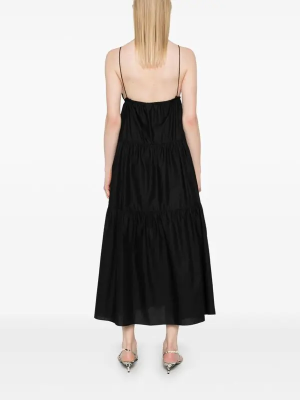 Matteau Tiered A-line Dress - Black