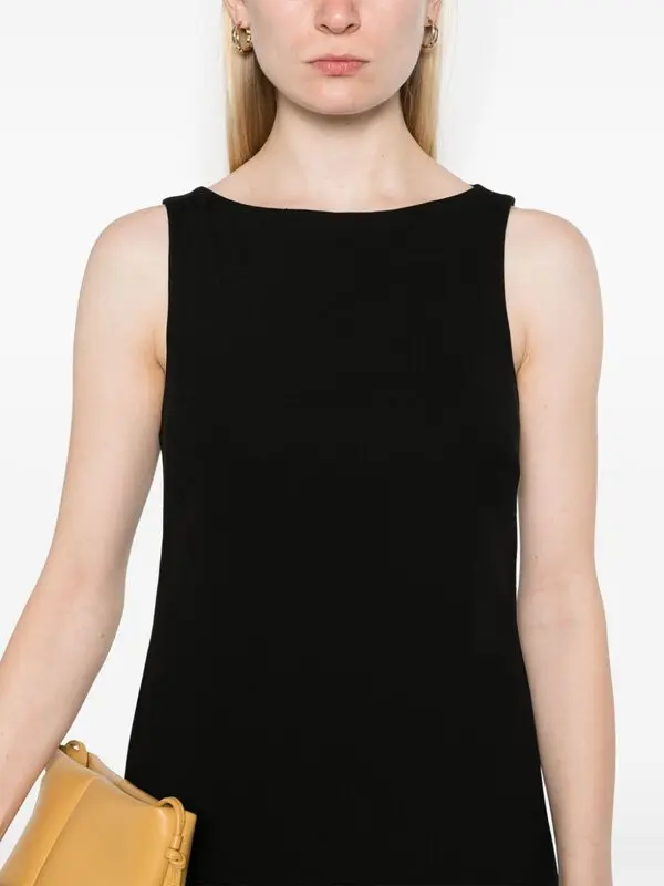 matteau crepe mini shift dress Matteau Crepe Mini Shift Dress in Black