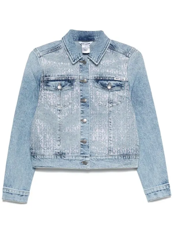 Dkny Rhinestud Logo Jacket