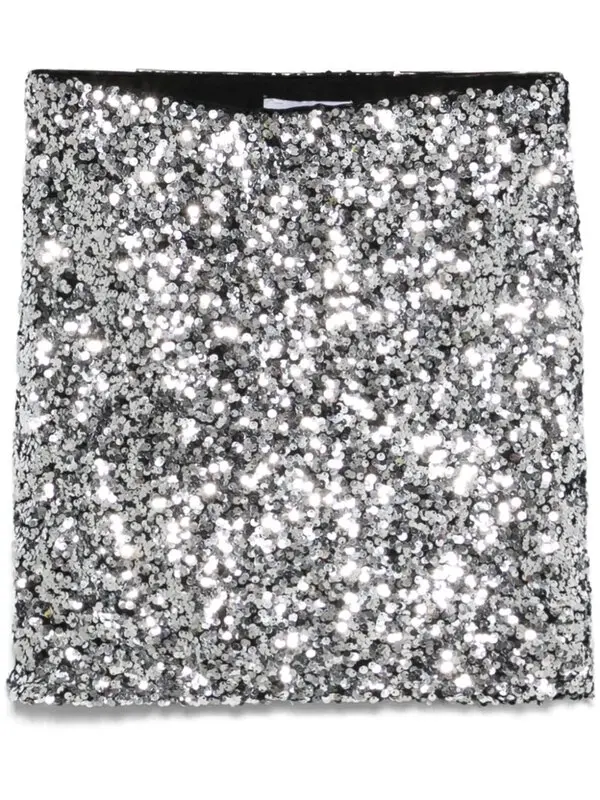 Dkny Sequined Mini Skirt - Silver