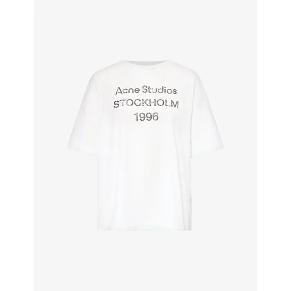 Acne Studios Logo-pattern Cotton-jersey T-shirt