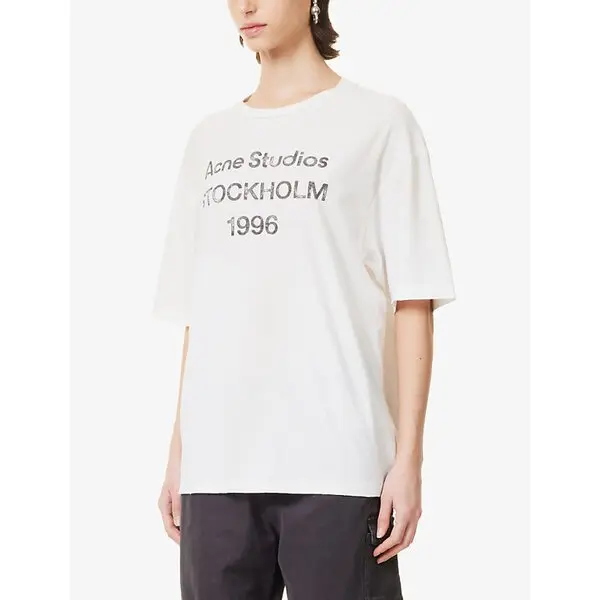 Acne Studios Logo-pattern Cotton-jersey T-shirt