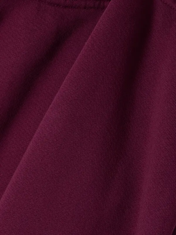 LES TIEN Cotton-jersey Flared Track Pants - Burgundy