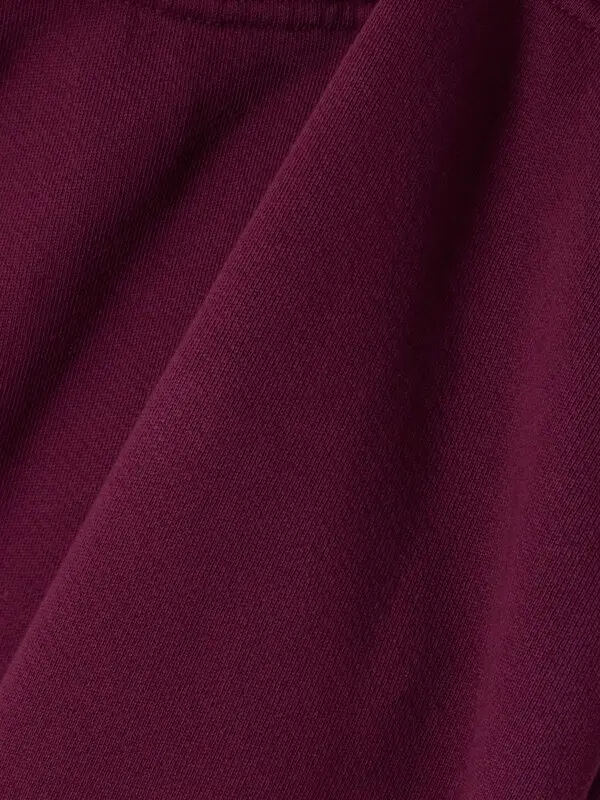 LES TIEN Cotton-jersey Flared Track Pants - Burgundy