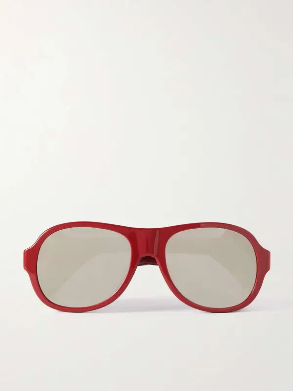 Celine Aviator-style Sunglasses - Red
