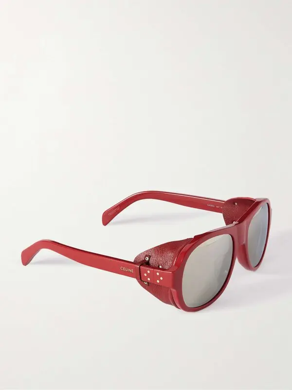 Celine Aviator-style Sunglasses - Red