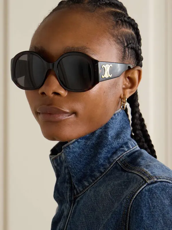 Celine Maxi Triomphe Sunglasses - Tortoiseshell