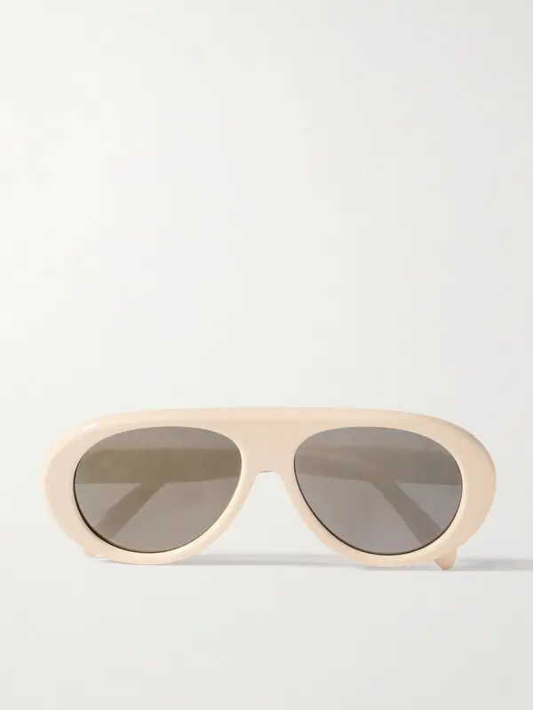 Celine Aviator-style Sunglasses - Cream