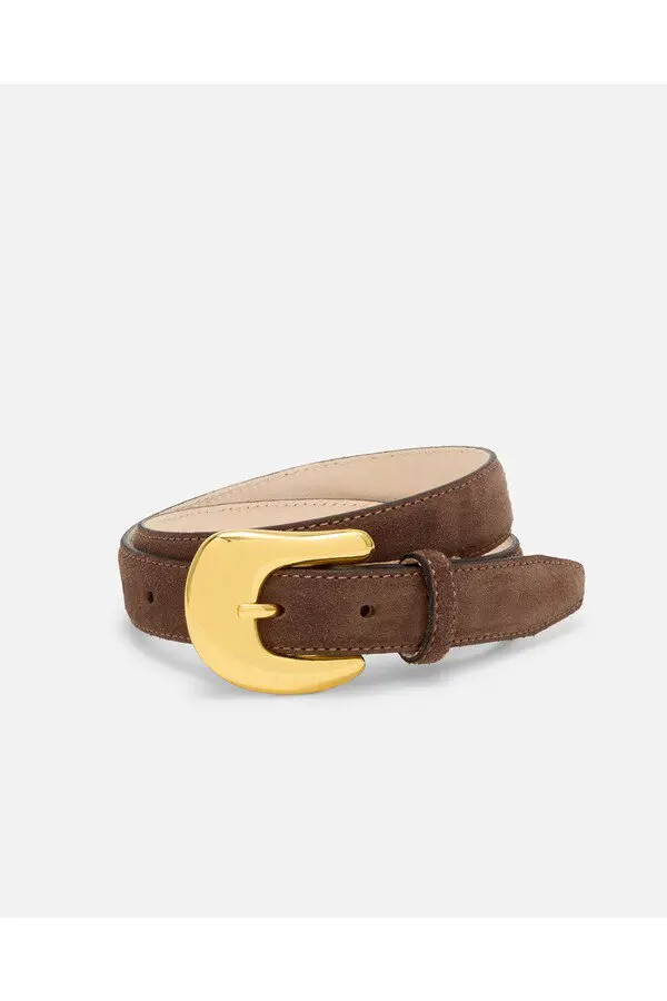 AUREUM No. 8 Suede Belt - Gold