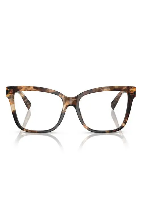 Tiffany & Co. 55mm Cat Eye Optical Glasses - Brown Havana