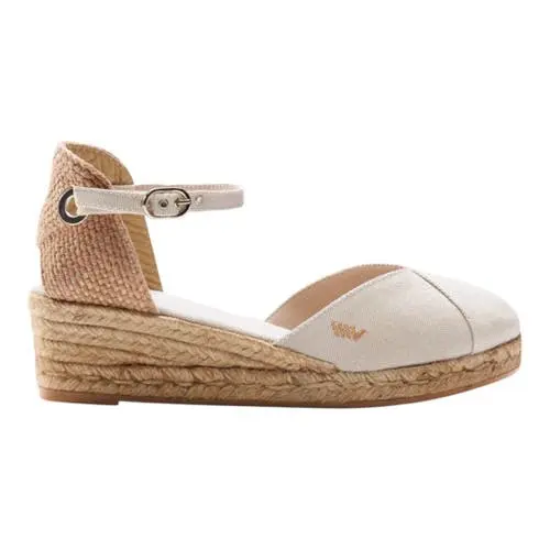 VISCATA Pubol Canvas Espadrille Wedges - Beige