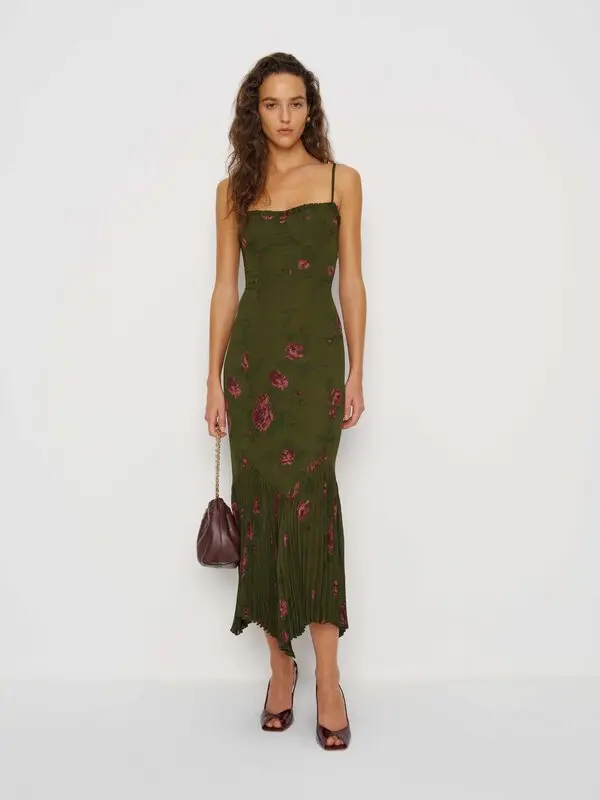 REFORMATION Petites Aiko Midi Dress - Green