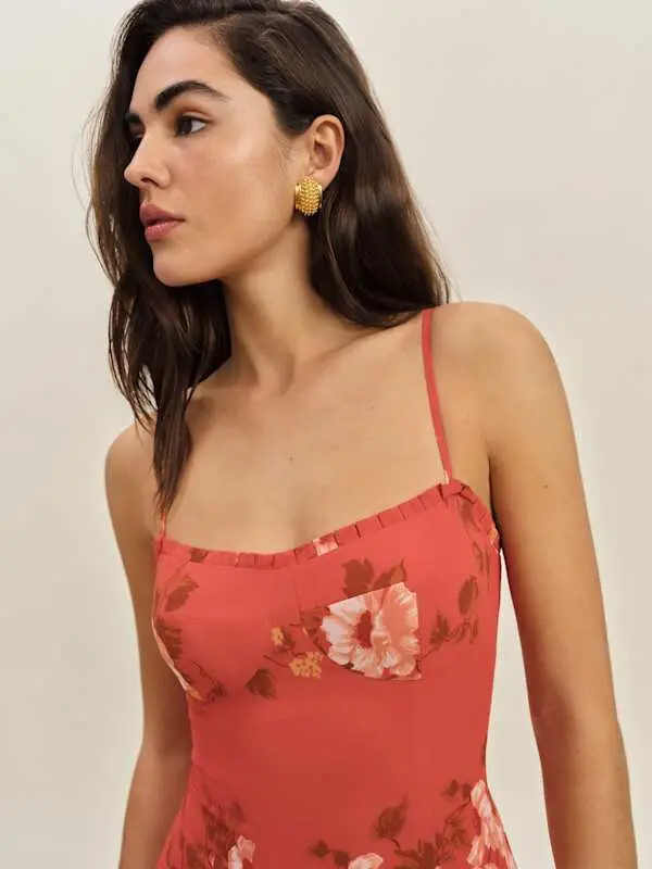 REFORMATION Petites Aiko Dress - Orange