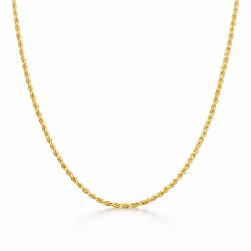 DONATELLO GIAN Name' Diamond Cut Rope Chain Necklace - Gold