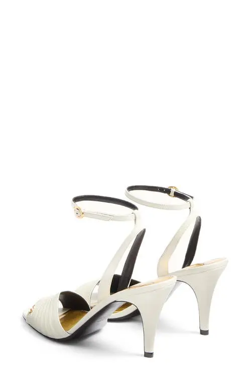 Valentino Garavani Ladycrush Ankle Strap Sandal - Ivory