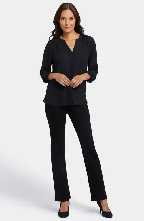 NYDJ Pintuck Blouse - Black
